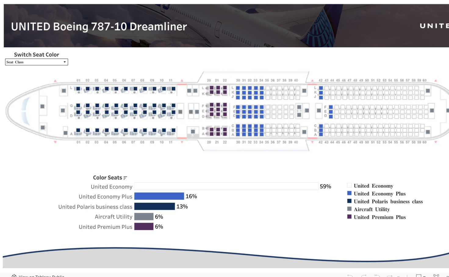 United Dreamliner Seat Map