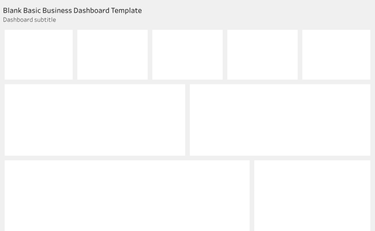 Workbook thumbnail, Blank Basic Business Dashboard Template