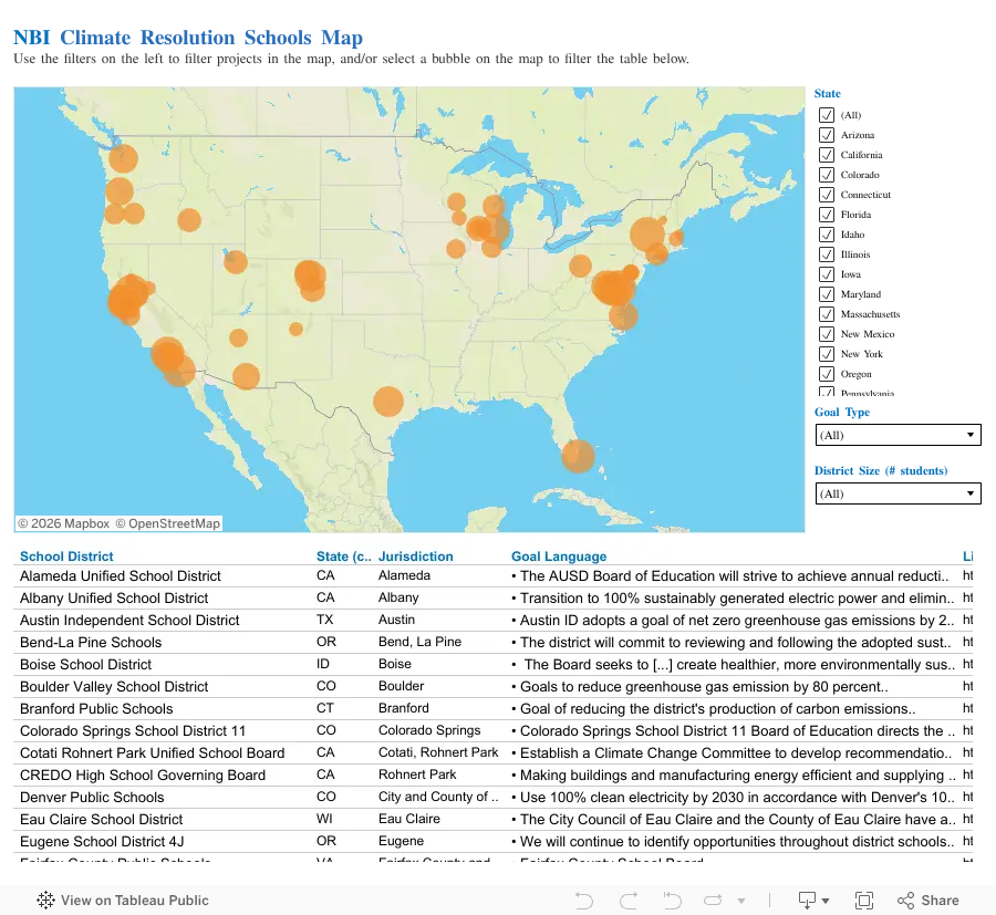 Interactive Climate Resolution Schools Map – New Buildings Institute