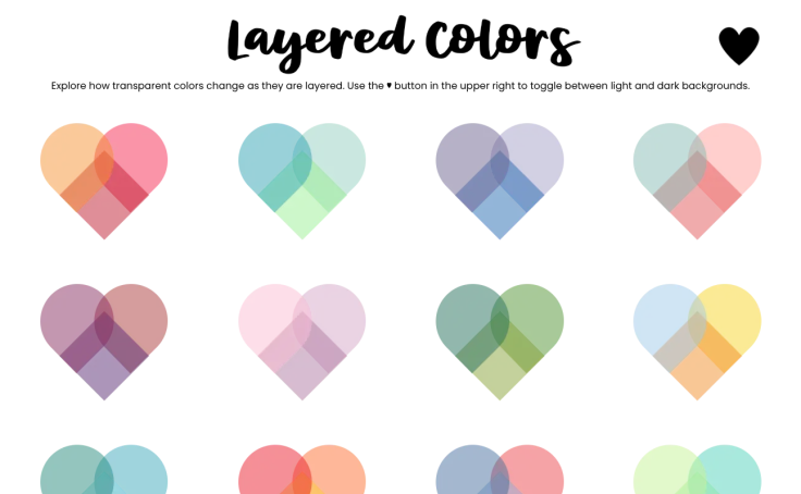 Workbook thumbnail, Data Art: Happy Valentine's Day - Layered Colors
