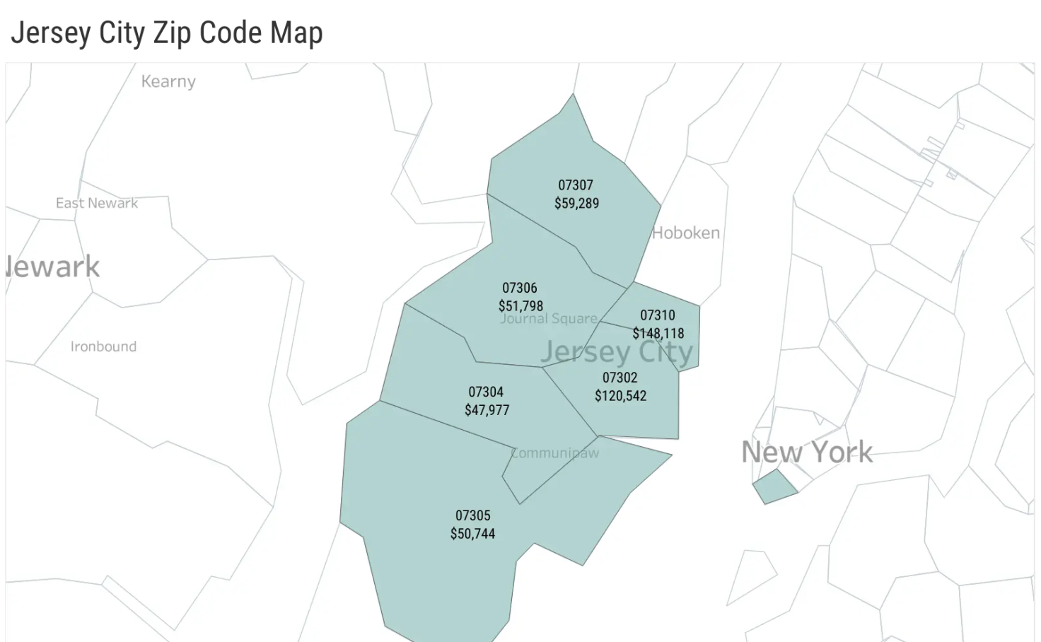 Jersey City Zip Code Map 07306 Zip Code Maps | Population, Figures,