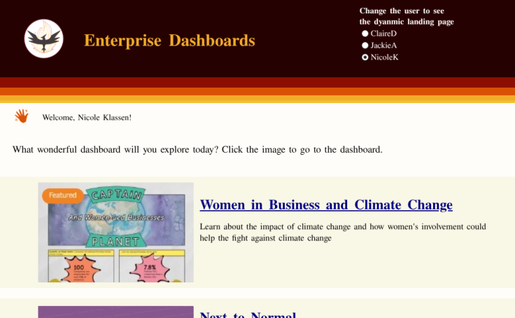 Workbook thumbnail, Landing Page Dashboard #TC25