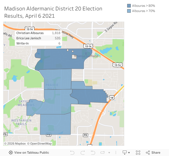 MAPS: Ward by ward, here's how people voted for contested Madison alder ...