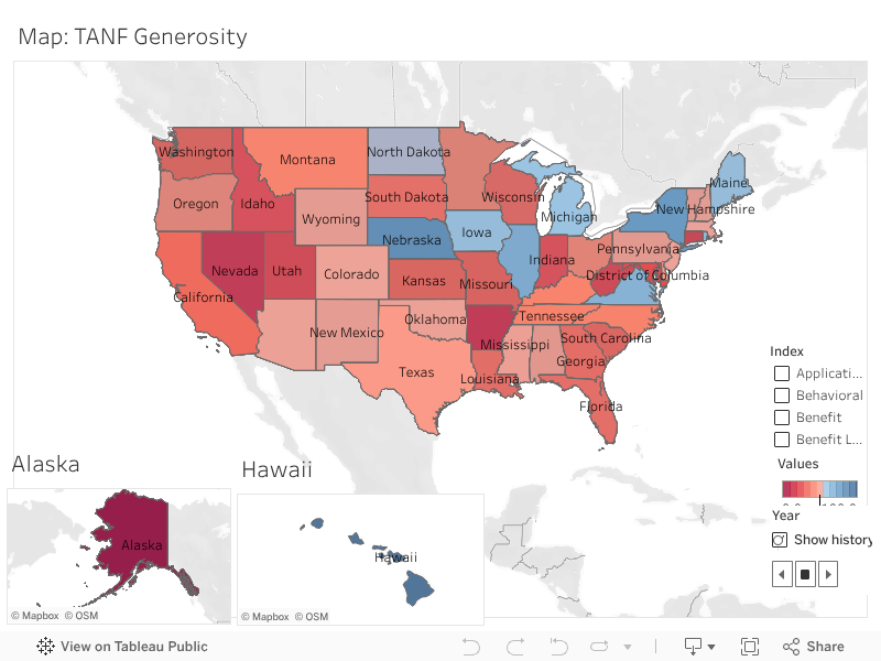 Map: TANF Generosity Index