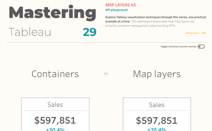 Workbook thumbnail, Mastering Tableau 29. Map layers - KPI playground