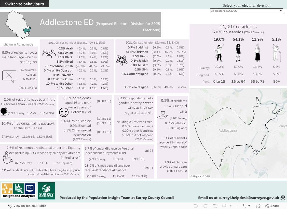 Electoral Division Summaries – Infographics | Surrey-i