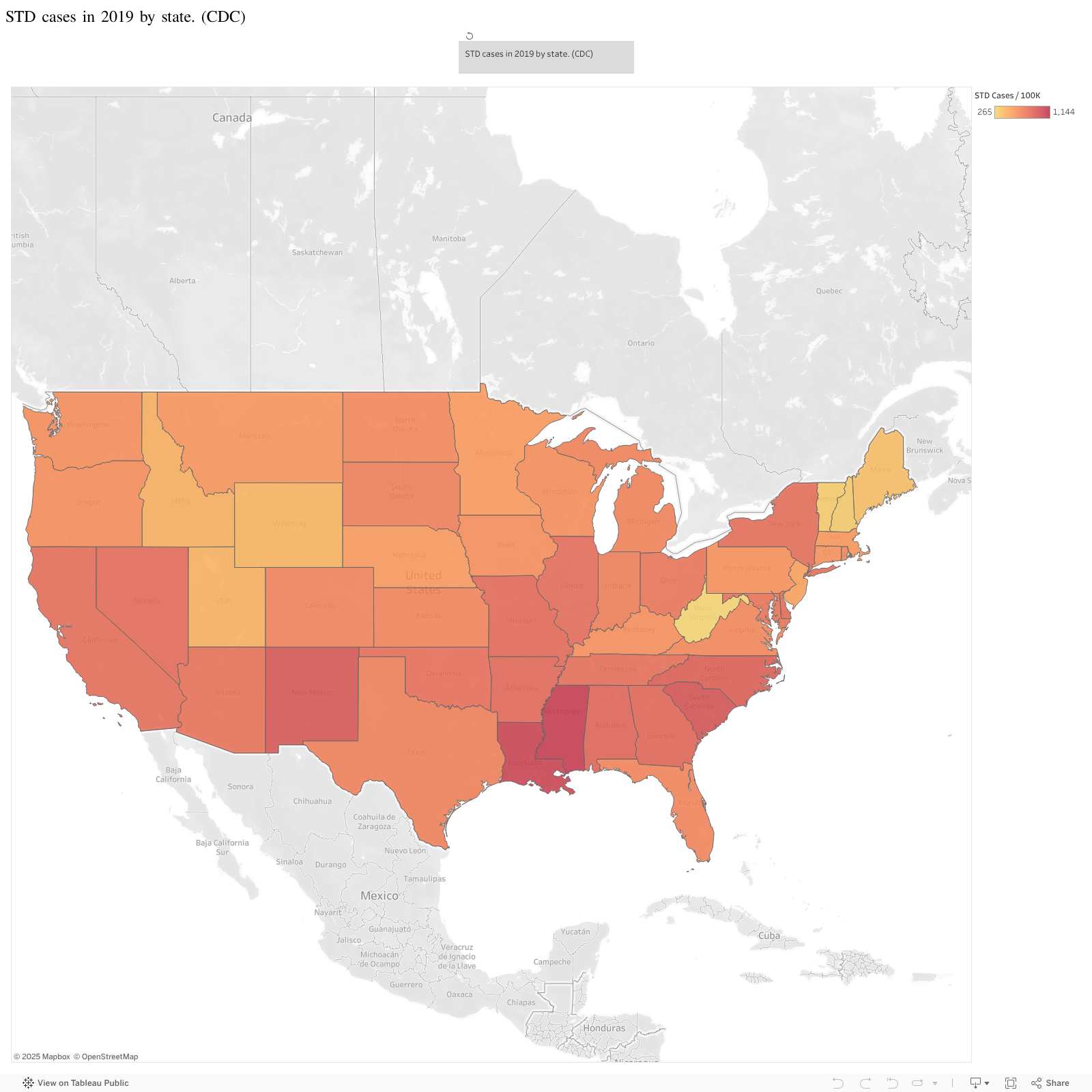 Where Michigan ranked for STD cases