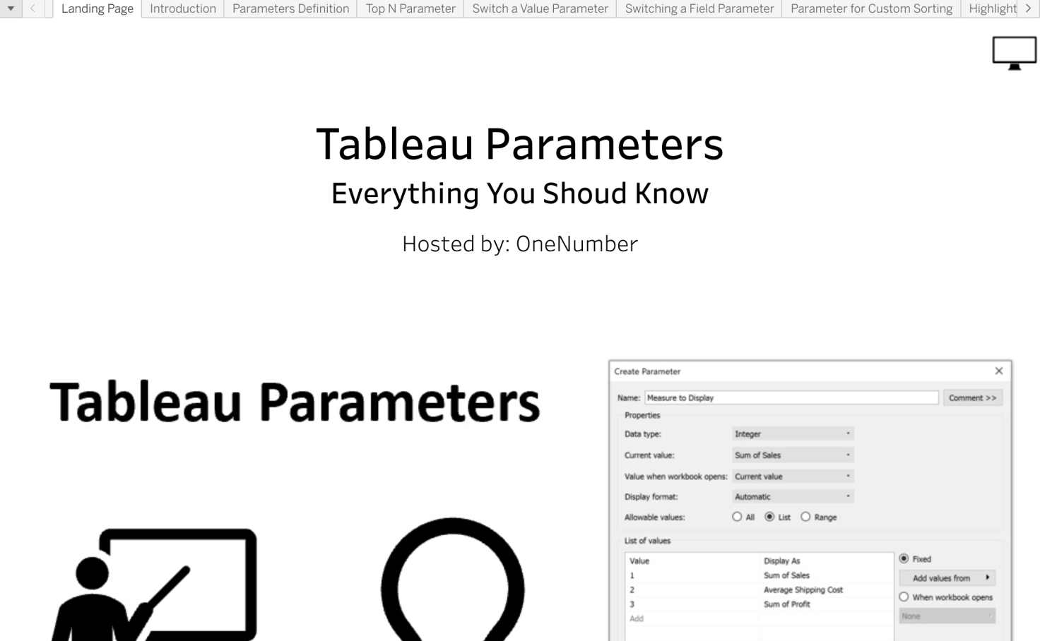Tableau Parameters Everything You Should Know Webinar Accompanying Workbook Tableau Public
