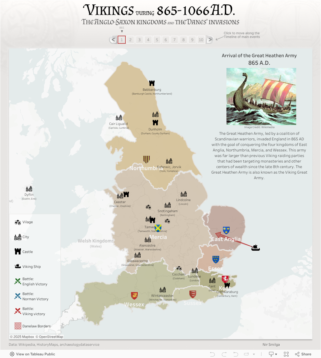 The Vikings: The invasion of Anglo-Saxon kingdoms | Tableau Public