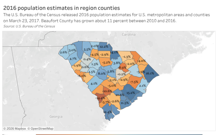 Workbook: 2016 population estimates for SC