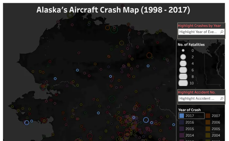 Workbook: Alaska Aircraft Crash Map (1998 - 2017)