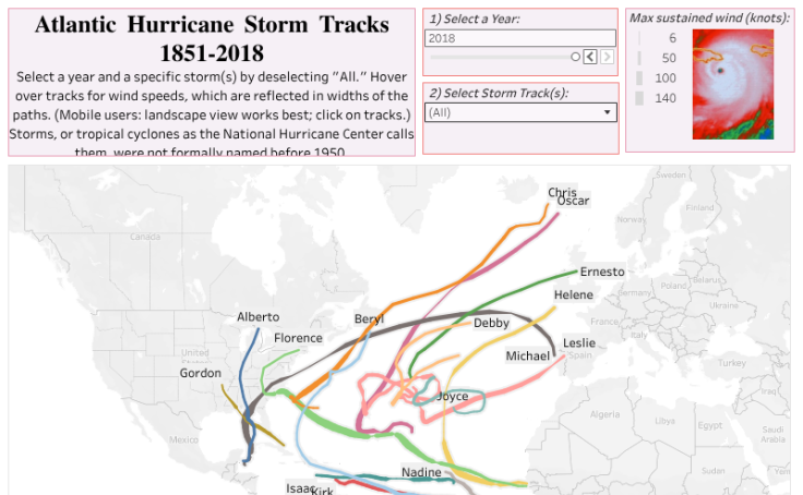 Workbook: Atlantic Hurricanes Tracking Map