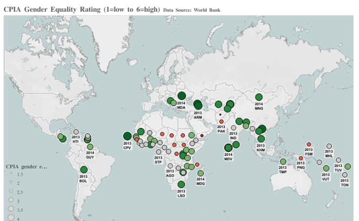 Workbook: CPIA Gender Equality Rating (1=low to 6=high)