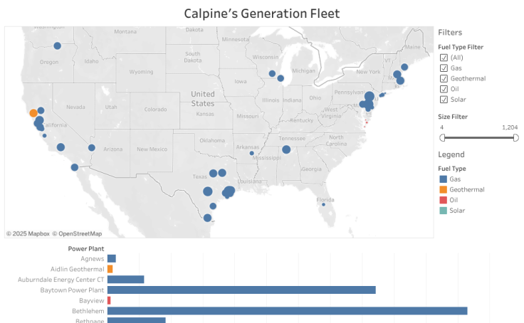 Workbook: Calpine Generation Fleet