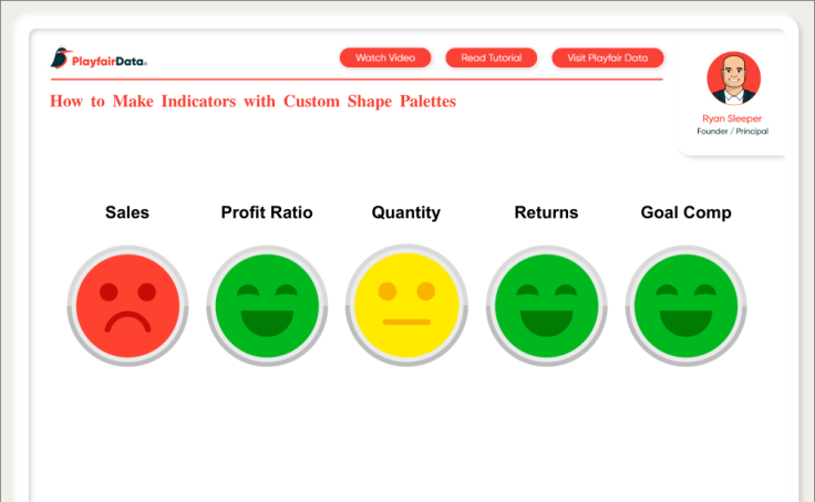 Workbook: Dashboard Gauge 5: How to Make Indicators with Custom Shape ...