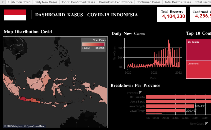 Workbook: Indonesia Covid-19 Case Dashboard