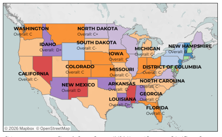 Workbook: Dashboard — School Scores Map