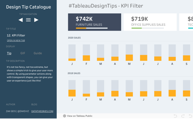 Workbook: Design Tip Catalogue | #TableauDesignTips