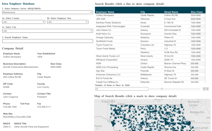 Workbook: Iowa Employer Database