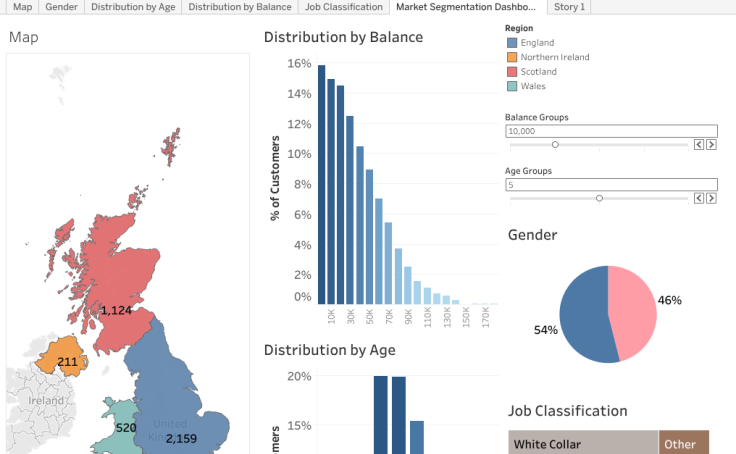 Workbook Market Segmentation Dashboard