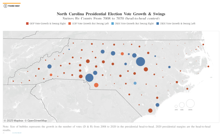 Workbook: North Carolina Presidential Election Vote Growth & Swings