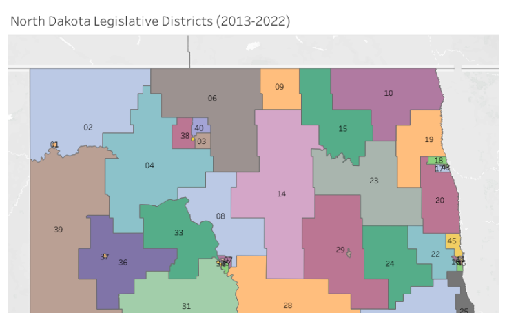 Workbook: North Dakota Legislative Districts: 2013-2022