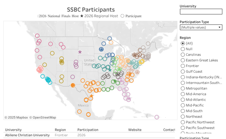 Workbook: SSBC 2023 Participation Maps