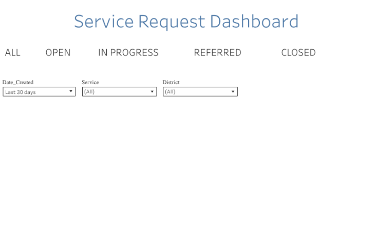 Workbook: Service Request Dashboard