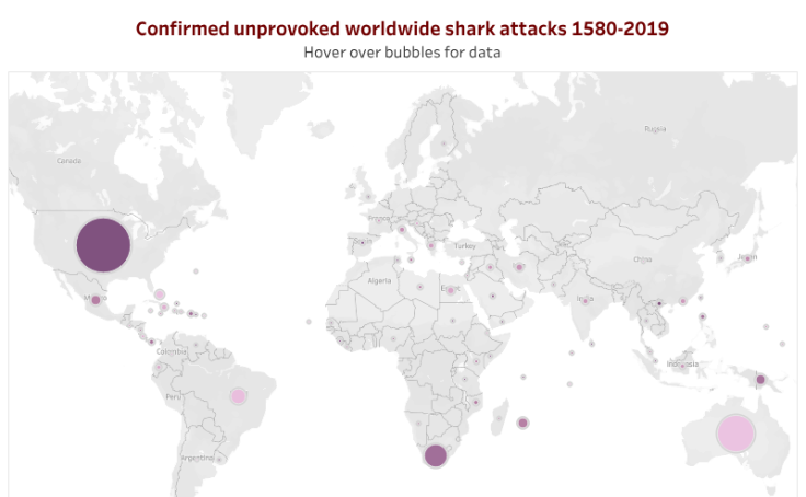Workbook: Worldwide Shark Attacks Map
