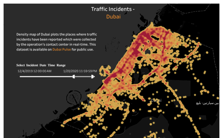 Workbook: Traffic Incidents - Dubai (Density Map)