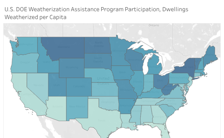 Workbook: US DOE Weatherization Assistance Program by State