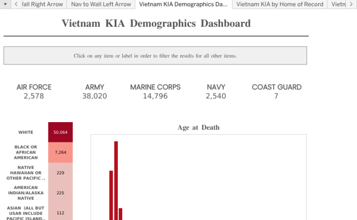 Workbook: Vietnam Casualties by the Numbers