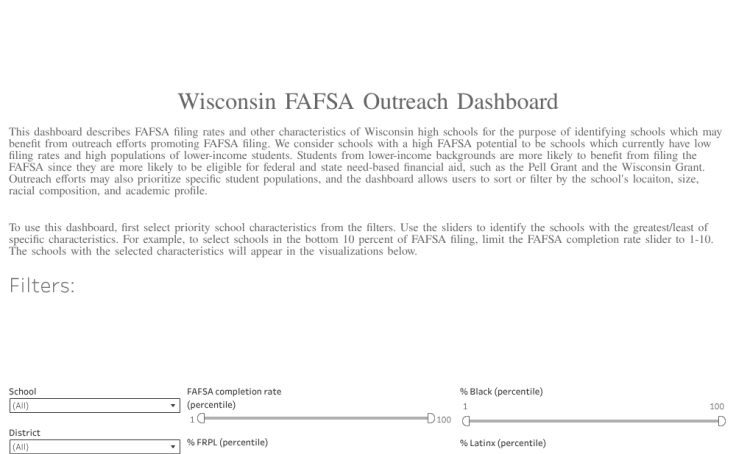 Workbook: WI FAFSA Outreach Dashboard - 2023